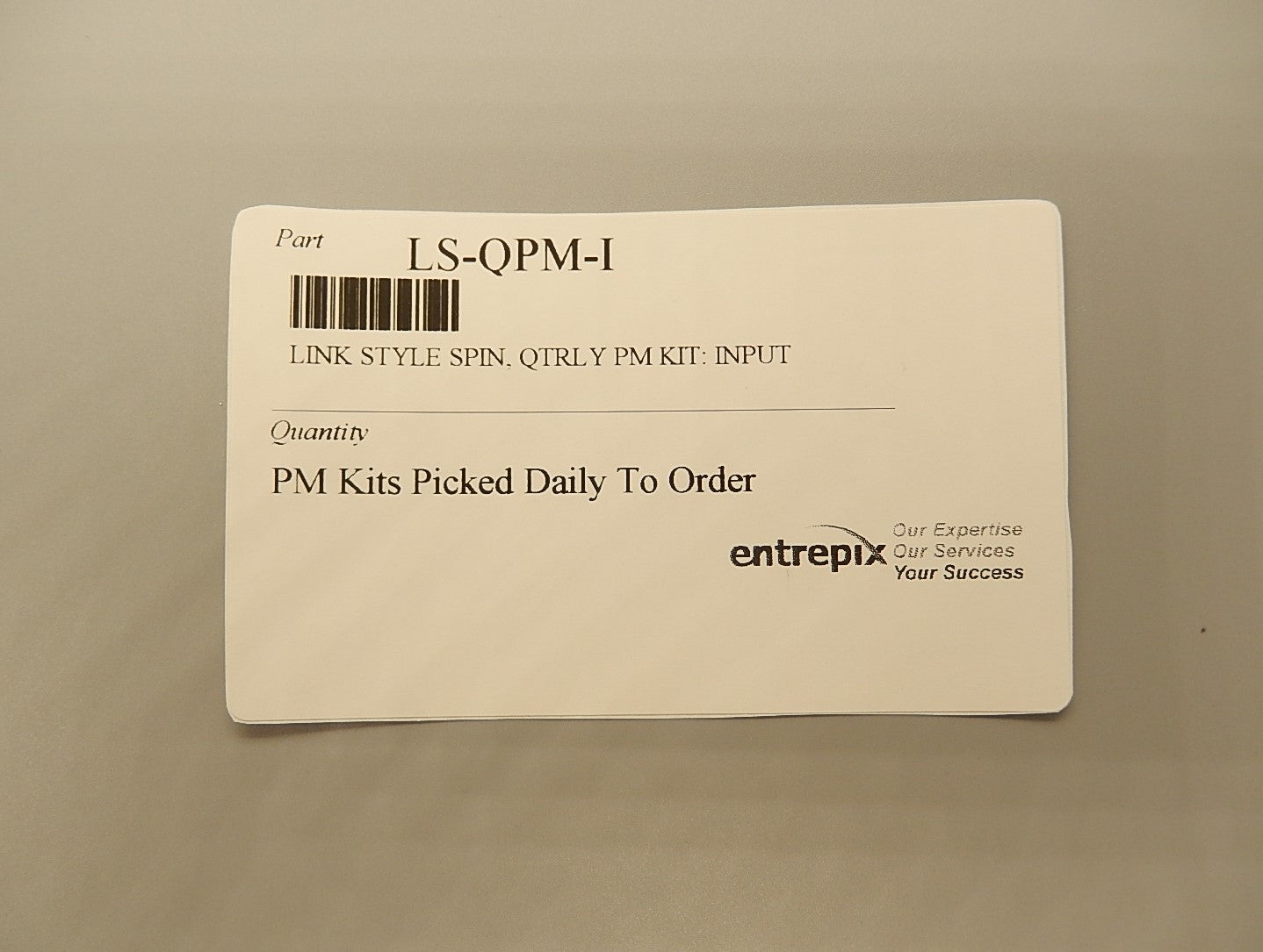 LS-QPM-I – Entrepix, Inc.